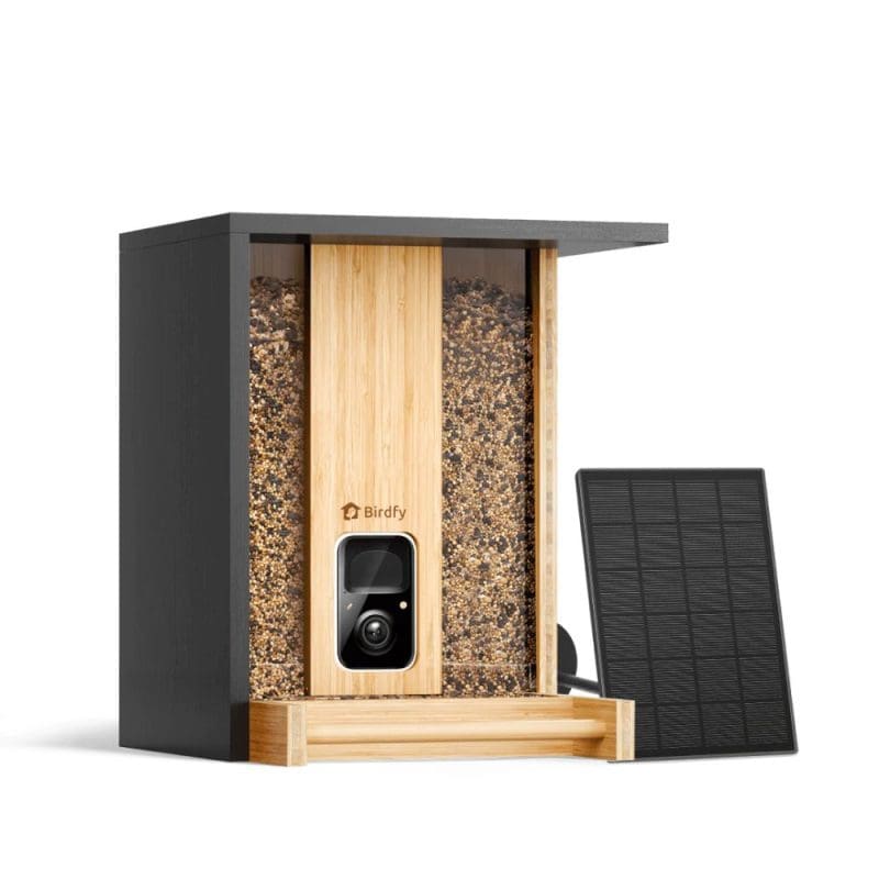 Birdfy Bamboo Bird Feeder with Camera & Solar Panel - The Kitchen Draw
