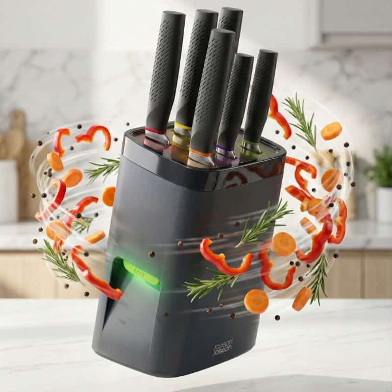 Joseph Joseph Lock Block 6pc Knife Block Set - The Kitchen Draw
