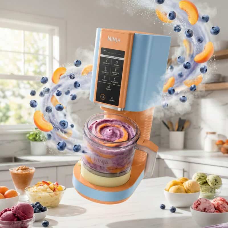 Ninja CREAMi Ice Cream & Frozen Dessert Maker (Sugared Blueberry ...